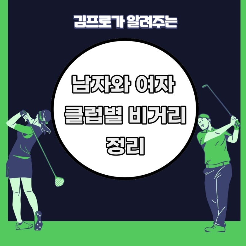 아마추어 나이에 따른 남자와 여자 골프 클럽별 비거리 정리 프로 포함 네이버 블로그
