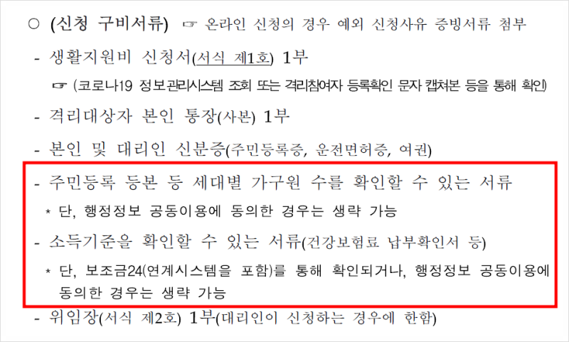 코로나 생활지원금 신청방법 및 지원금 조건 Ft 격리참여자 등록 네이버 블로그