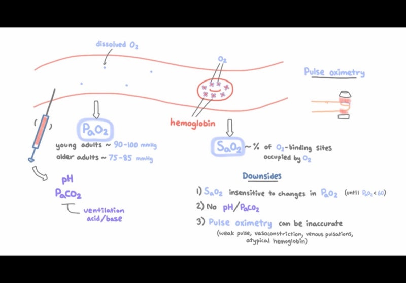 SaO2, SpO2, PaO2 차이, 산소해리곡선 : 네이버 블로그