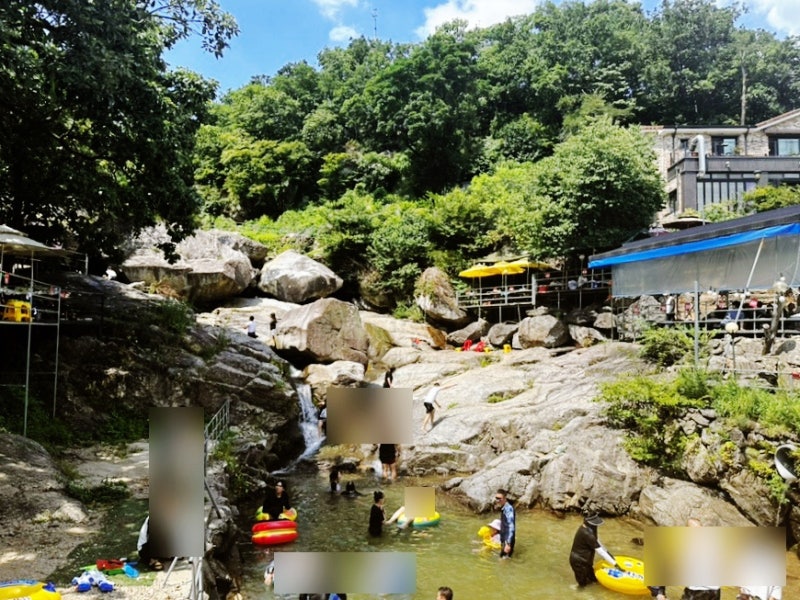 230809근교 여름계곡물놀이 양주 장흥 폭포수 식당 네이버 블로그