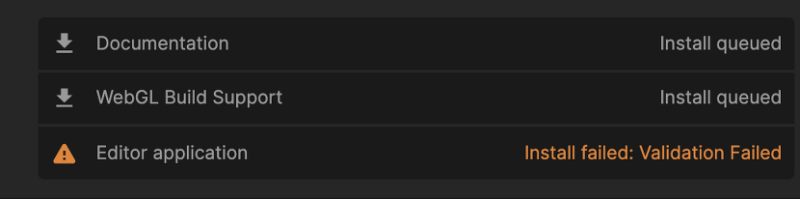 유니티 에디터 설치 실패 오류 Editor Application Validation Failed 에러 간단 해결법 : 네이버 블로그
