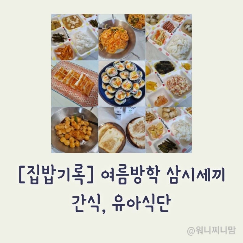 집밥 기록 여름방학 식단 삼시세끼 간식 네이버 블로그