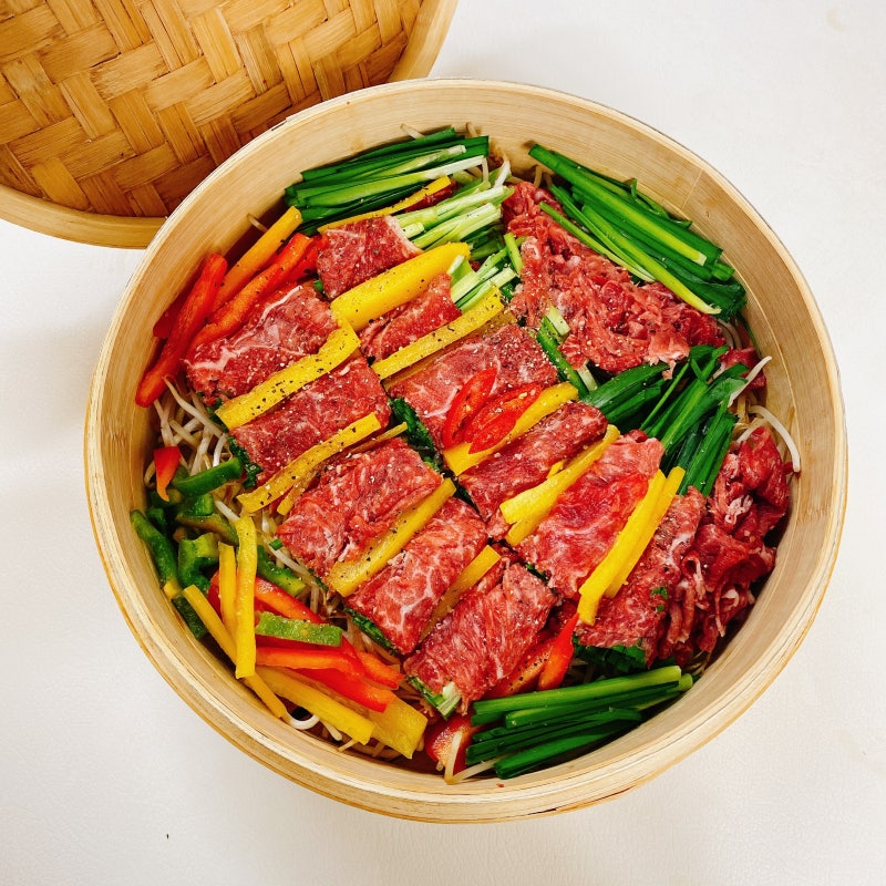 대나무찜기 소고기말이 연겨자소스 만들기 소고기부추말이찜 소고기 찜 요리 네이버 블로그