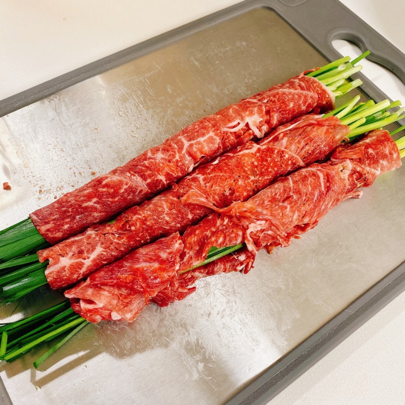 대나무찜기 소고기말이 연겨자소스 만들기 소고기부추말이찜 소고기 찜 요리 네이버 블로그
