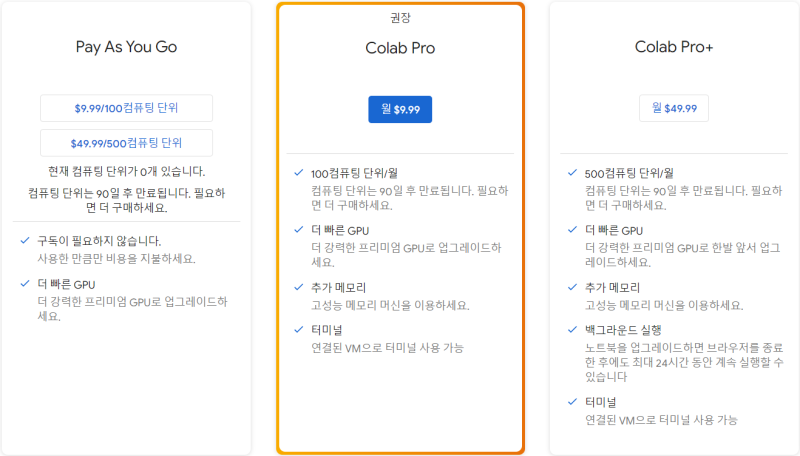 Google Colab과 Colab Pro: 주요 차이점 요약 : 네이버 블로그