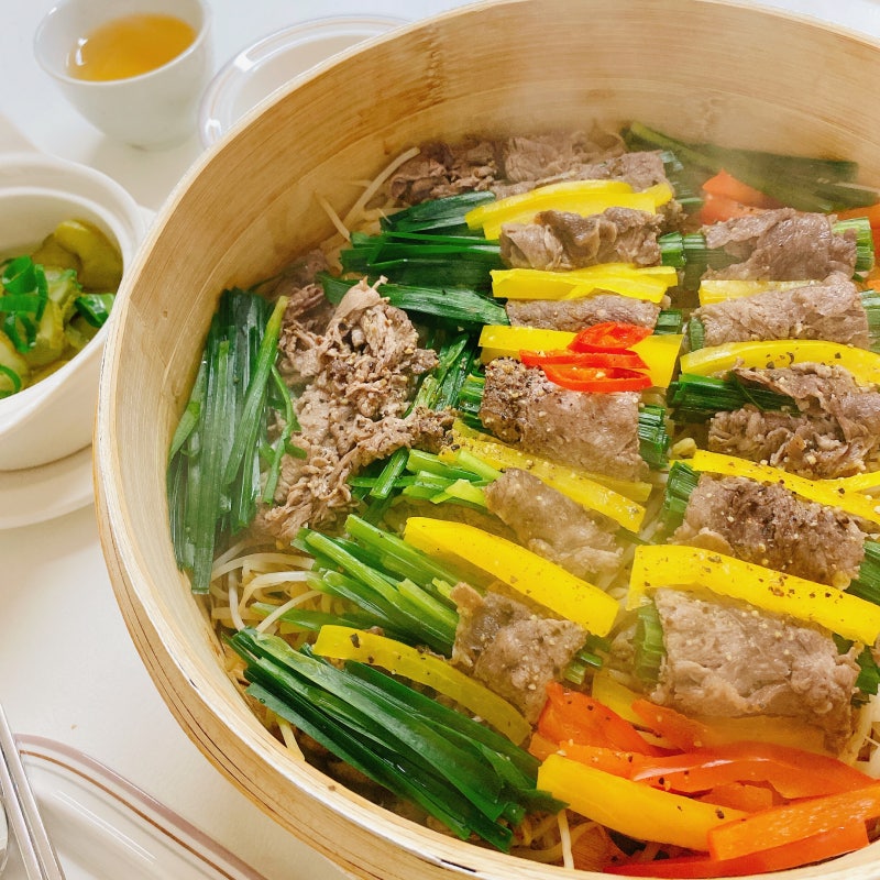 대나무찜기 소고기말이 연겨자소스 만들기 소고기부추말이찜 소고기 찜 요리 네이버 블로그