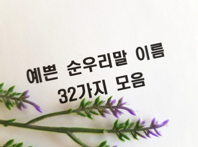 예쁜 순우리말 이름 32가지 모음 뜻 좋은 것들로 모아봄 네이버 블로그
