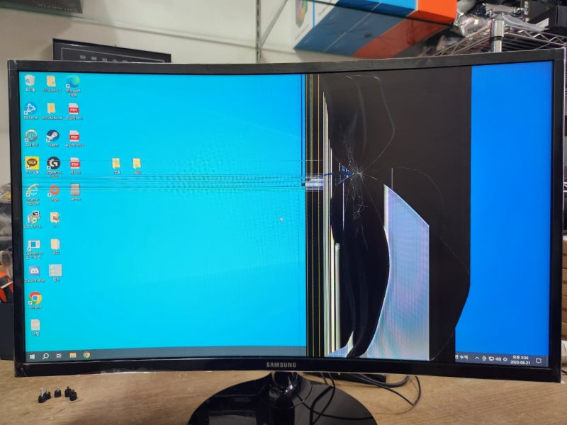 삼성 모니터 C27F390 파손 수리 비용 및 접수 방법 : 네이버 블로그
