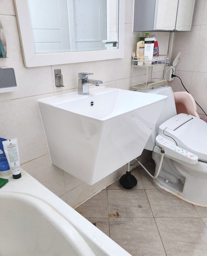 분당 세면대교체 - 서현동 시범단지한양아파트 화장실 대림 세면기교체비용 (대림바스 CL370) : 네이버 블로그