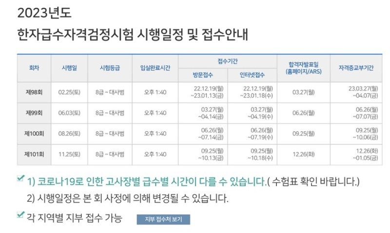 7세 2023 대한검정회 6급 한자급수 현장시험 기출문제 네이버 블로그