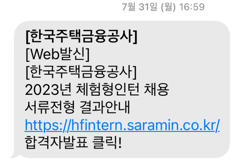 한국주택금융공사 체험형 인턴 주금공 인턴 서류 합격 후기 네이버 블로그