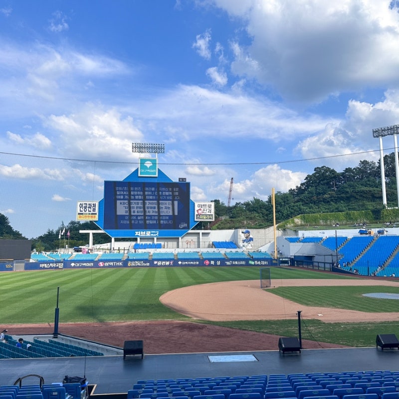 대구삼성라이온즈파크 시즌권 블루존 3 3구역 첫 야구 직관 8월 방문 후기 네이버 블로그