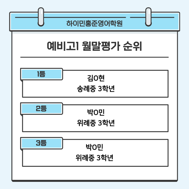 하이민홍준영어 예비고1현 중3 한 달 사이에 놀랄 만큼 실력향상을 이루었습니다 8월 월말평가 결과 대공개 네이버 블로그