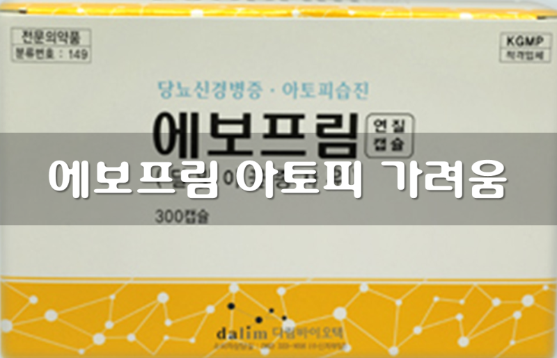 에보프림연질캡슐 아토피습진 가려움 당뇨신경병증 에보프림 효능 효과 복용법 부작용 주의사항 가격 네이버 블로그