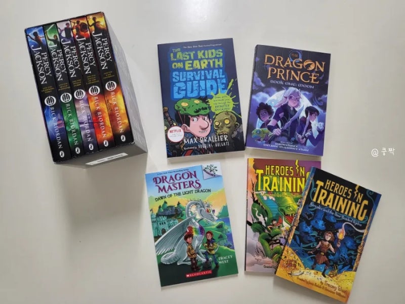 새로 산 영어책｜Dragon masters 24, Percy Jackson, Dragon prince, The Last Kids ...
