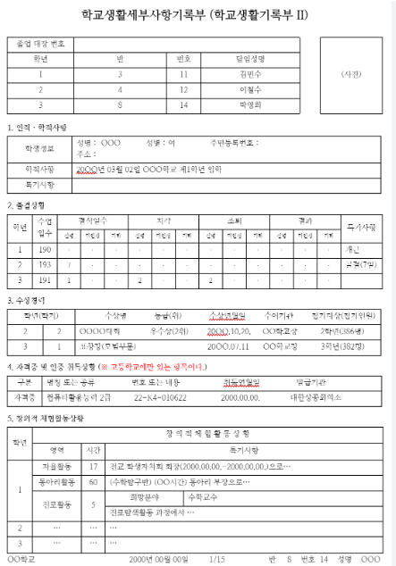 정부24 생기부 생활기록부뜻의미필요성 조회 발급 방법 보는법 및 Pdf저장 주민센터 행정실 발급 후기나이스초중고