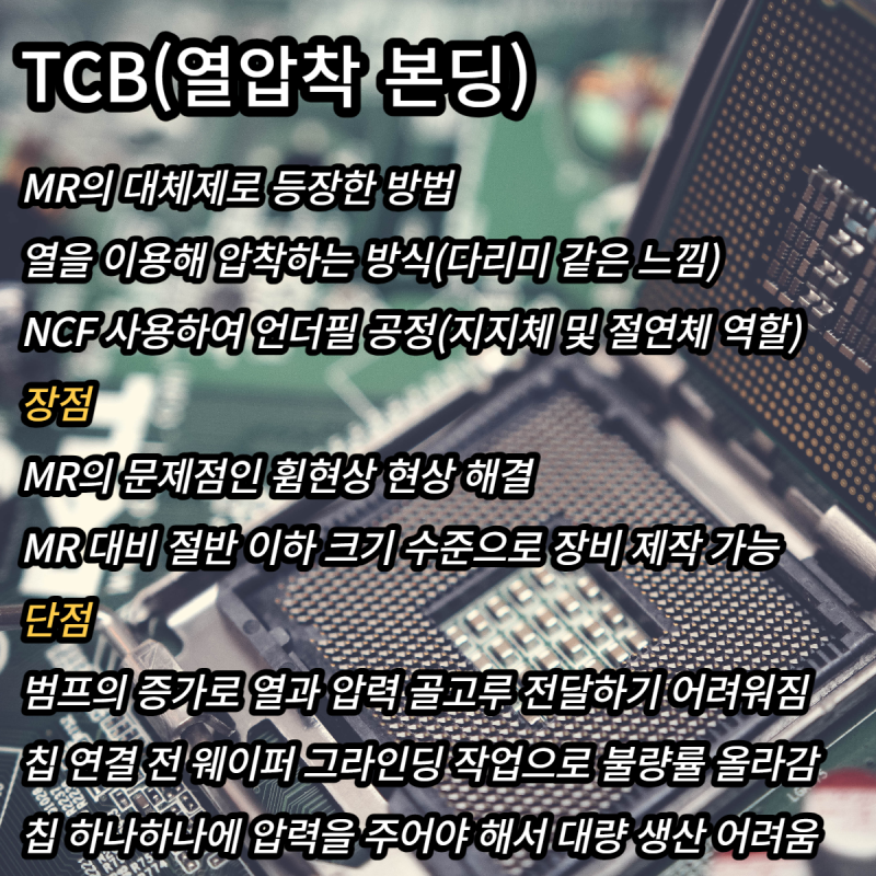 반도체 후공정 본딩 공정 종류별 특징 및 장단점 정리 - 매스 리플로우, TCB, LCB, LSR, MR-MUF : 네이버 블로그