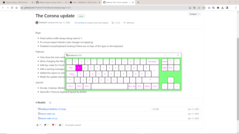 [버튜버 가이드 2] 키보드 및 마우스 오버레이를 활용한 게임 방송 팁! (AvaKit, OBS Studio, NohBoard ...