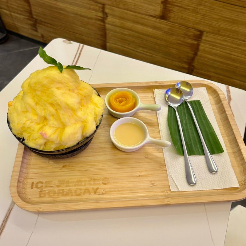 보라카이 디몰 디저트 카페 아이스플레이크 코코넛망고빙수 망고빙수 솔직 후기제휴업체 할인 네이버 블로그