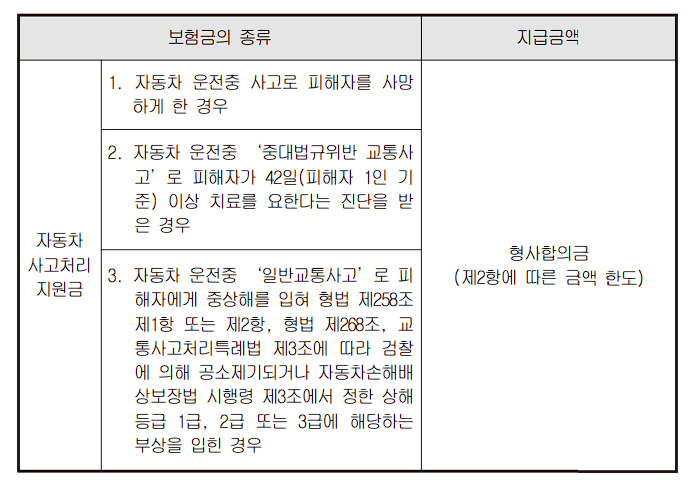 운전자보험 교통사고 형사합의금 지급조건 교통사고처리지원금 네이버 블로그
