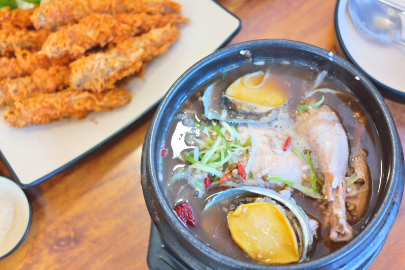 일산삼계탕 산삼배양근 더덕튀김 맛집 초애삼계탕 후기 네이버 블로그