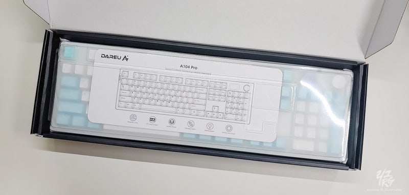 무선 기계식 키보드 추천! 다얼유 A104 PRO 아이스 블루 후기 (feat. 스노우축) : 네이버 블로그