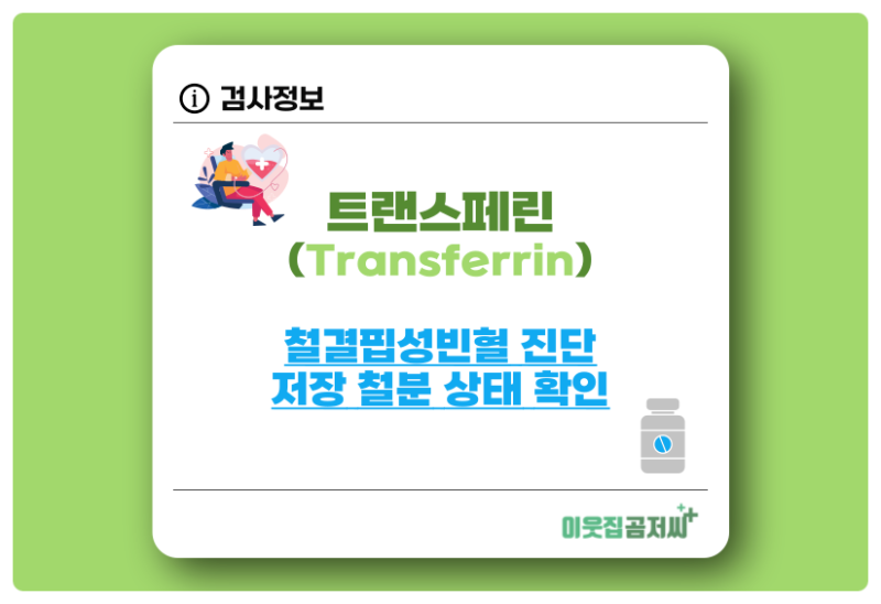 Transferrin 트랜스페린 검사 저장철 부족 혈액 철분 알아보기 : 네이버 블로그