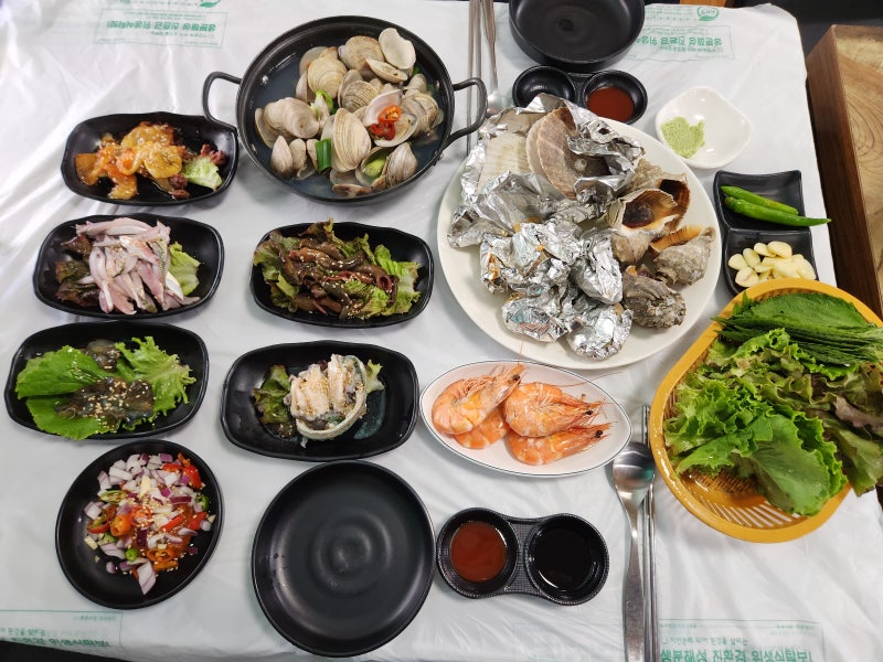 부안 여행 부안 격포맛집 어촌계회센터 B동 23호 군산횟집 스끼다시 많고 한상 푸짐한 횟집 추천 대하구이도 나옴♥