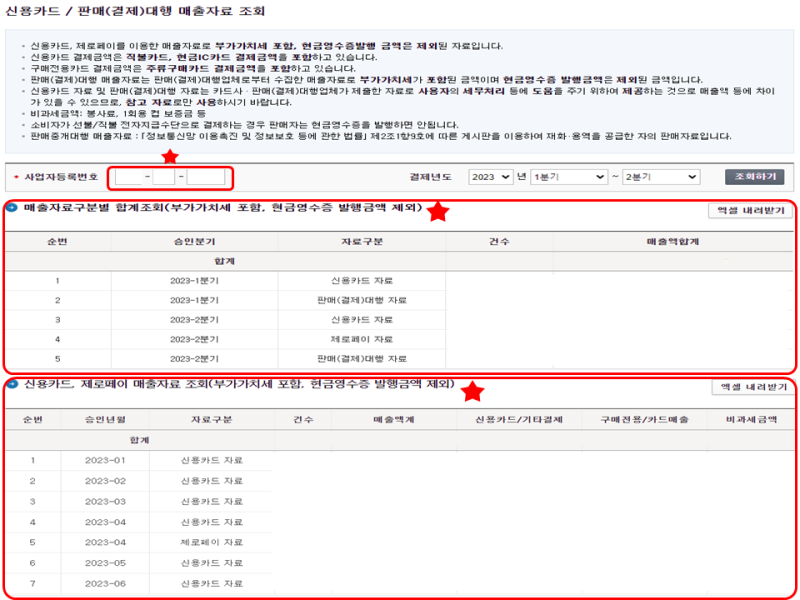 새로 바뀐 홈택스에서 신용카드·판매결제 대행 매출 자료 조회하기 네이버 블로그