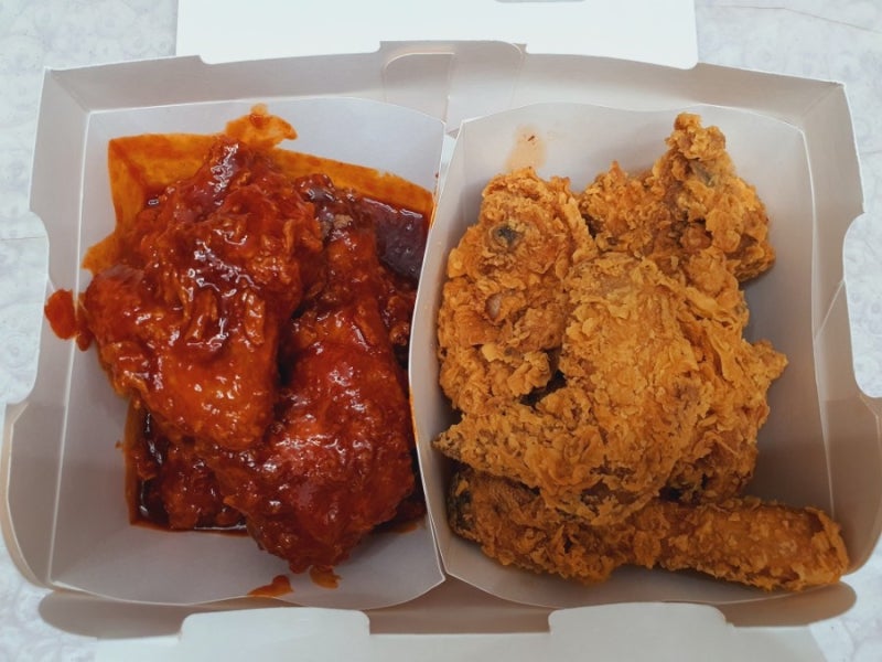 bhc 후라이드반 양념반 솔직후기 & bhc e쿠폰 사용방법 : 네이버 블로그