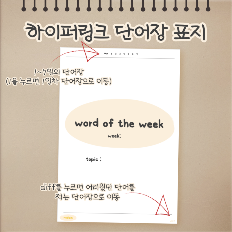 굿노트속지 굿노트 하이퍼링크 단어장 다운로드 영어단어장 Pdf 심플한 하이퍼링크 단어장 무료 다운로드 네이버 블로그