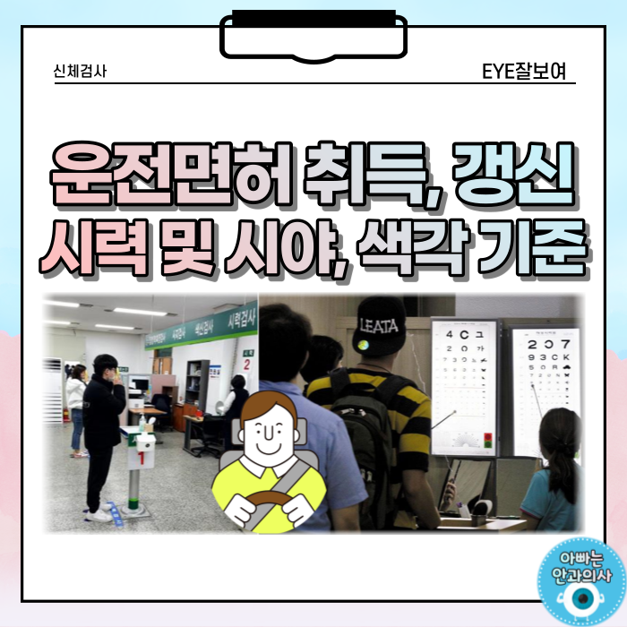 운전면허 적성검사 면허갱신 시력 및 시야기준 색각이상색약기준 네이버 블로그