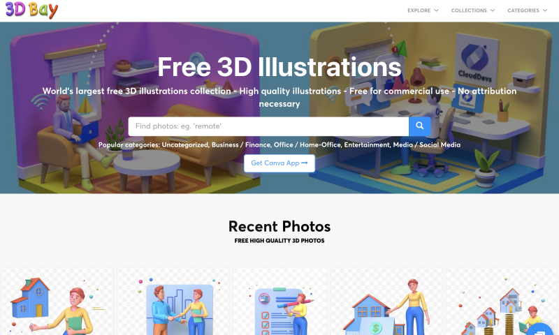 [7편] 디자이너들에게 유용한 사이트 : 상업 무료 3d 아이콘 사이트 14개 /상업 무료 3d 그래픽 소스/상업 무료 3d ...