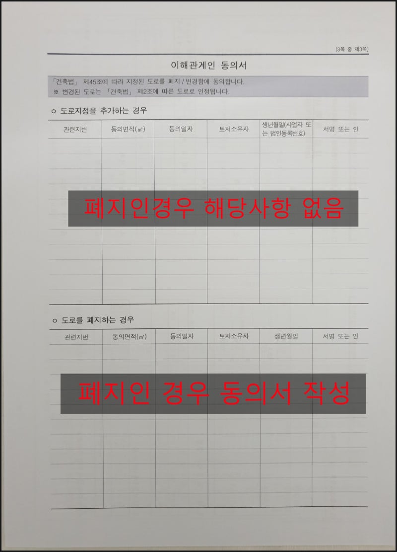 용도 폐지된 도로 도로 용도폐지 신청 및 신청서 작성과 이해관계인동의서 받아 지목변경 용도변경하는 방법 네이버 블로그
