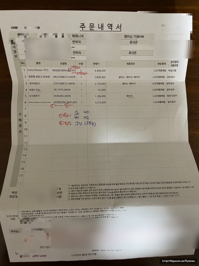 결혼준비가전 가전매장 10곳 이상 견적 다품목 구매 Lg베스트샵 현대백화점 판교점 네이버 블로그
