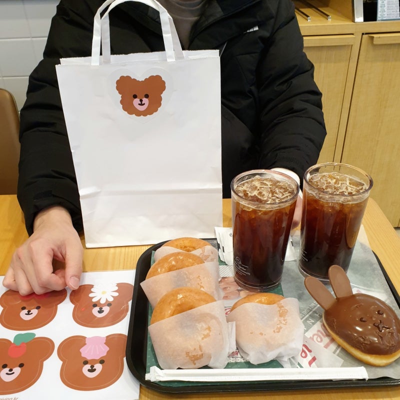 크리스피도넛 미피 앤 오리지널 글레이즈드 네이버 블로그