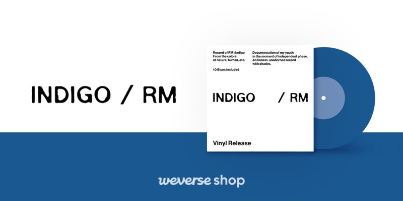 [소식] 방탄소년단(RM)ː솔로앨범 《INDIGO》 바이닐 Vinyl / LP 예약 구매 1/9 (월) 11시 시작 ...