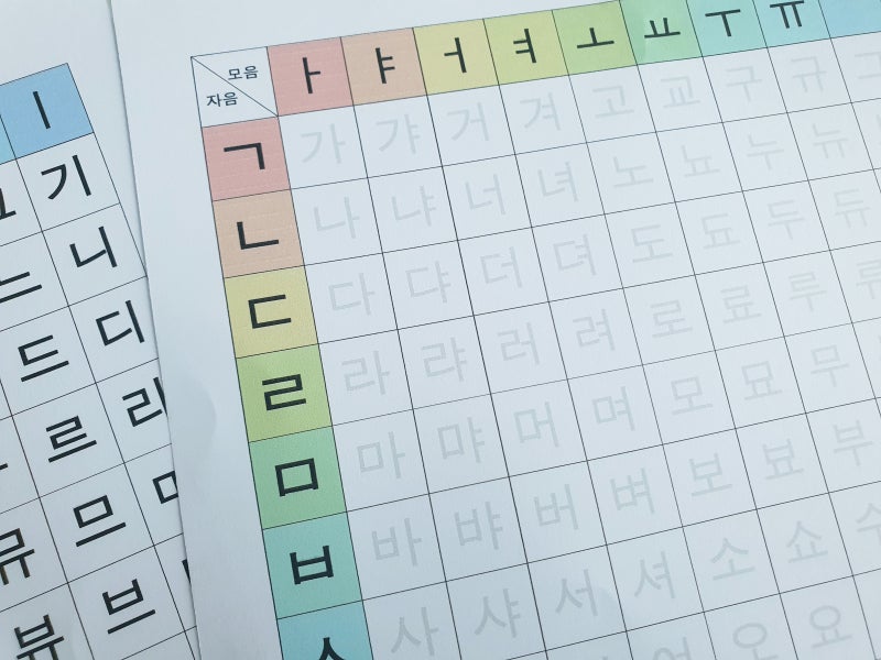 하둥이 한글놀이_자음모음표 놀이 (무료파일) : 네이버 블로그