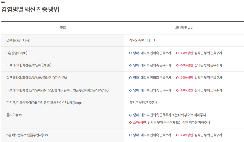 영유아 예방접종에 대하여 부모가 알아야 하는 모든 것 ※필독※ 접종부위 방법 동시접종 지연접종 네이버 블로그