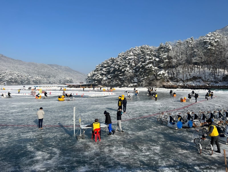 경기도 포천 겨울 놀거리 추천 산정호수 러버덕 오리 썰매 축제 이용 꿀팁과 필수템 네이버 블로그