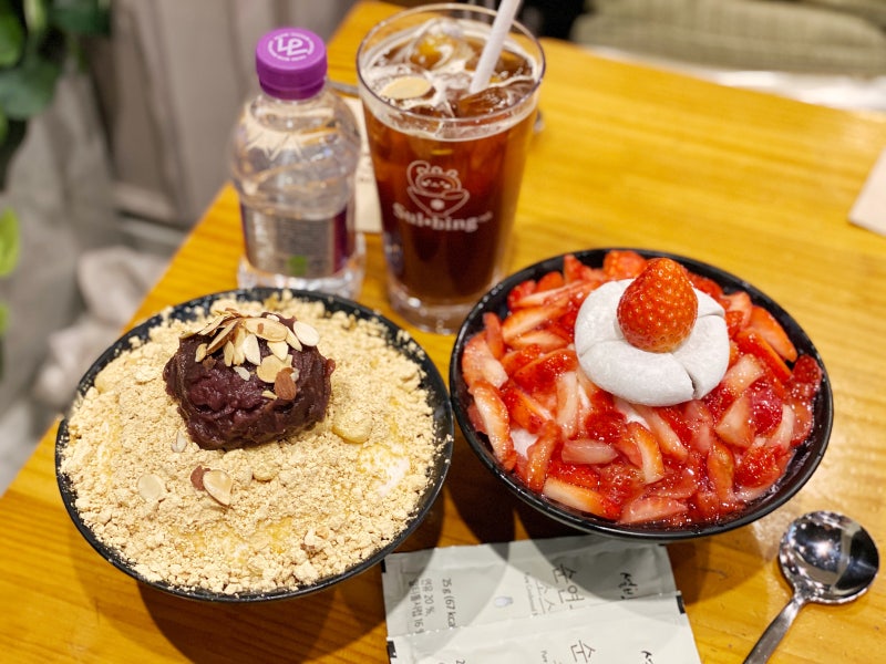 설빙 생딸기설빙 팥인절미설빙 과일빙수 딸기빙수 팥인절미빙수 후기 : 네이버 블로그