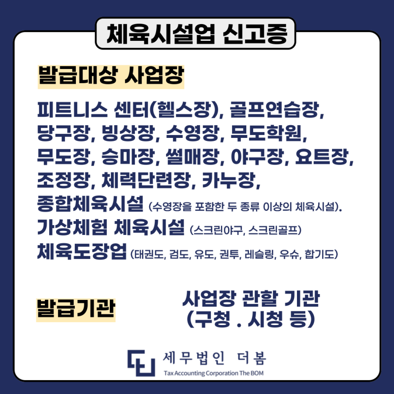 체육시설피트니스센터 헬스장 업 체육시설 신고증 영업신고증 영업신고 필증 발급 시 준비서류 안내 및 신청 발급