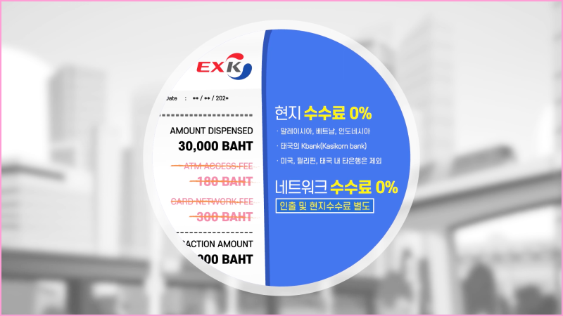 ExK카드로 동남아여행 시 해외ATM 출금 수수료 절약하기 : 네이버 블로그