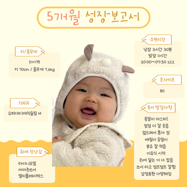 5개월 아기발달 |혼합수유 이유식시작 배밀이 등밀이 등 네이버 블로그
