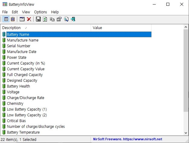 노트북 배터리 확인 체크 프로그램 BatteryInfoView : 네이버 블로그