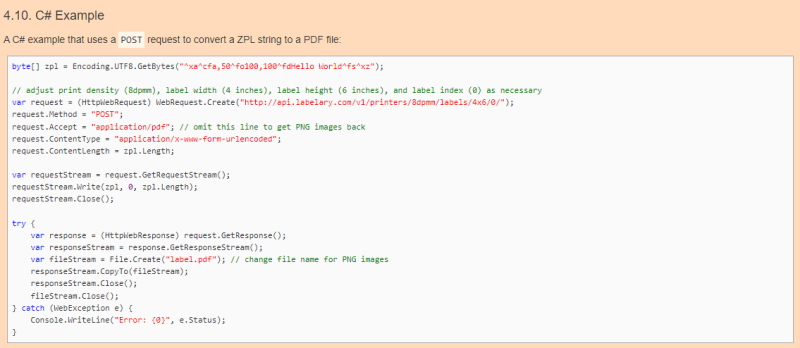 C#에서 Zebra ZPL 미리보기 이미지 출력해보기 (ZPL Web Service API - Labelary) : 네이버 블로그