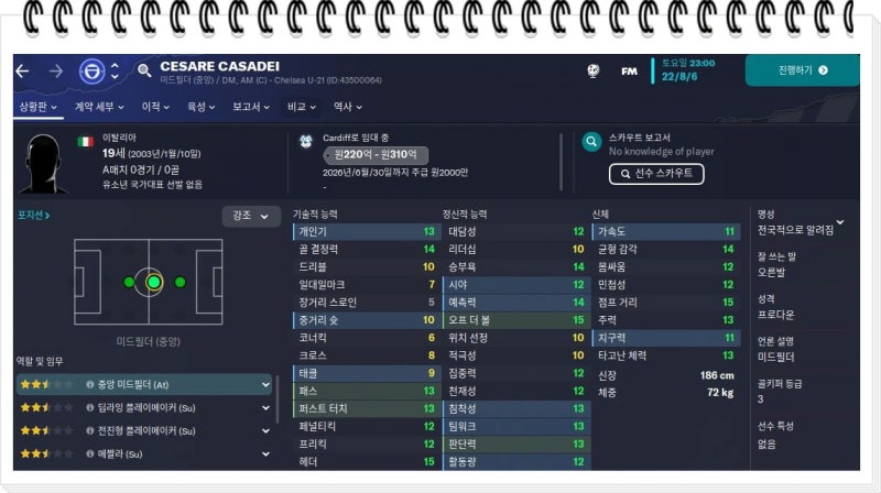 fm2023 유망주 선수추천 TOP 10 가성비 포텐 : 네이버 블로그