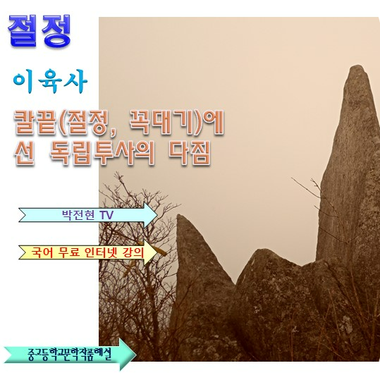 절정 해석 이육사 현대시 해설 정리 네이버 블로그