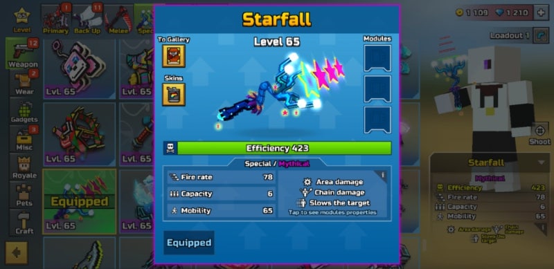 [평범한 블로거 디트] 픽셀건 3D [Pixel Gun 3D] 별내림 (Starfall) 리뷰 : 공격 지점에 광역 둔화 ...