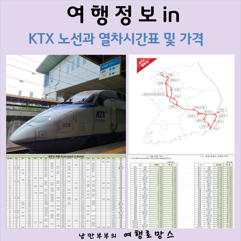 KTX 노선과 열차시간표 및 가격 요금 그리고 환불수수료 정보 in! : 네이버 블로그